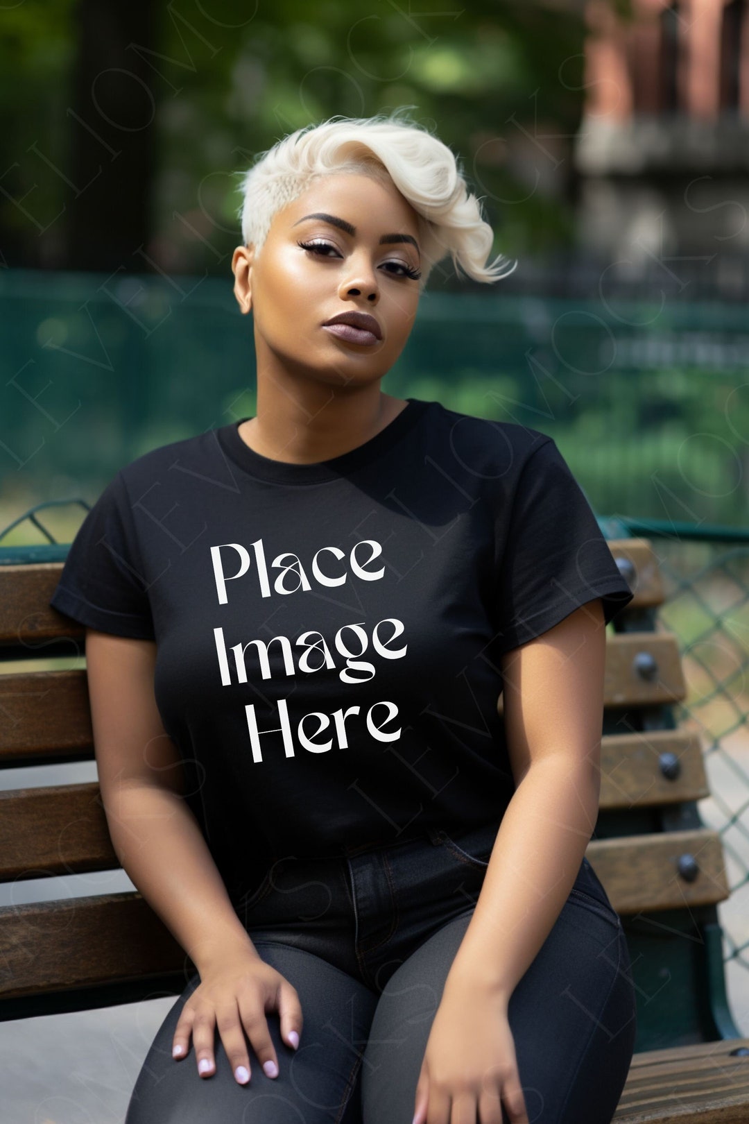Black Woman Models, Black Model Fall Outfit Mockup, Plus Size Mockup ...