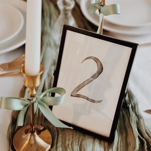 Hand Painted Watercolor Table Numbers, Wedding, Events, Double Sided - Etsy