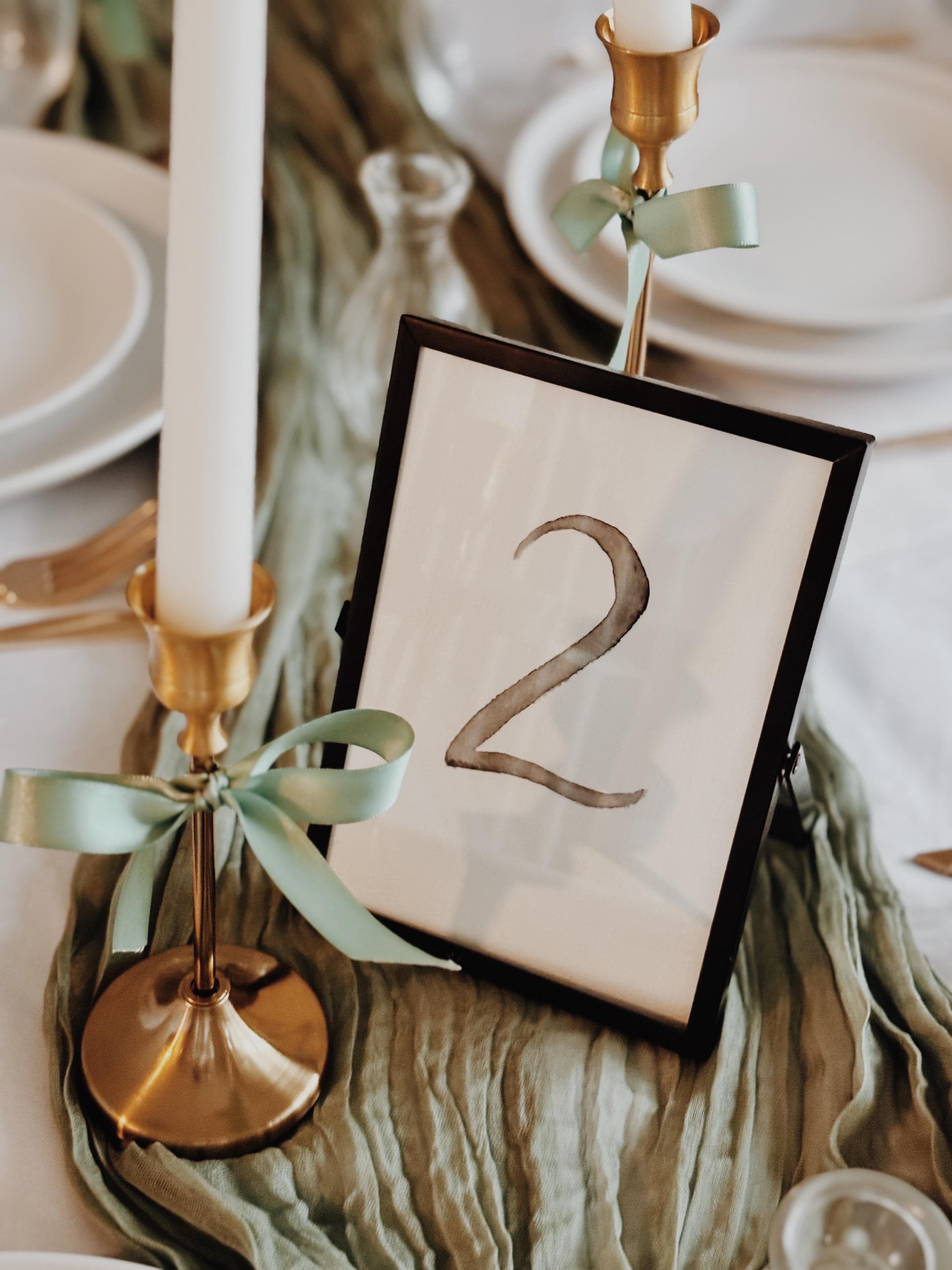 Hand Painted Watercolor Table Numbers, Wedding, Events, Double Sided - Etsy
