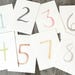 Hand Painted Watercolor Table Numbers, Wedding, Events, Double Sided - Etsy