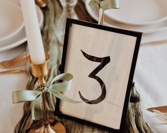 Hand Painted Watercolor Table Numbers, Wedding, Events, Double Sided - Etsy