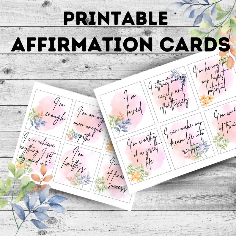 Affirmation Station Cards, Positive Quote Flash Cards, Affirmations ...