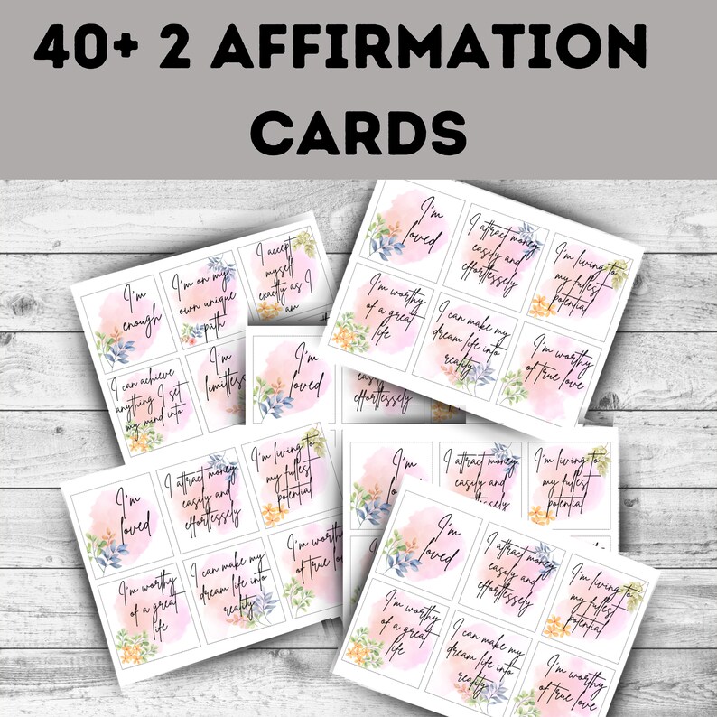 Affirmation Station Cards, Positive Quote Flash Cards, Affirmations ...