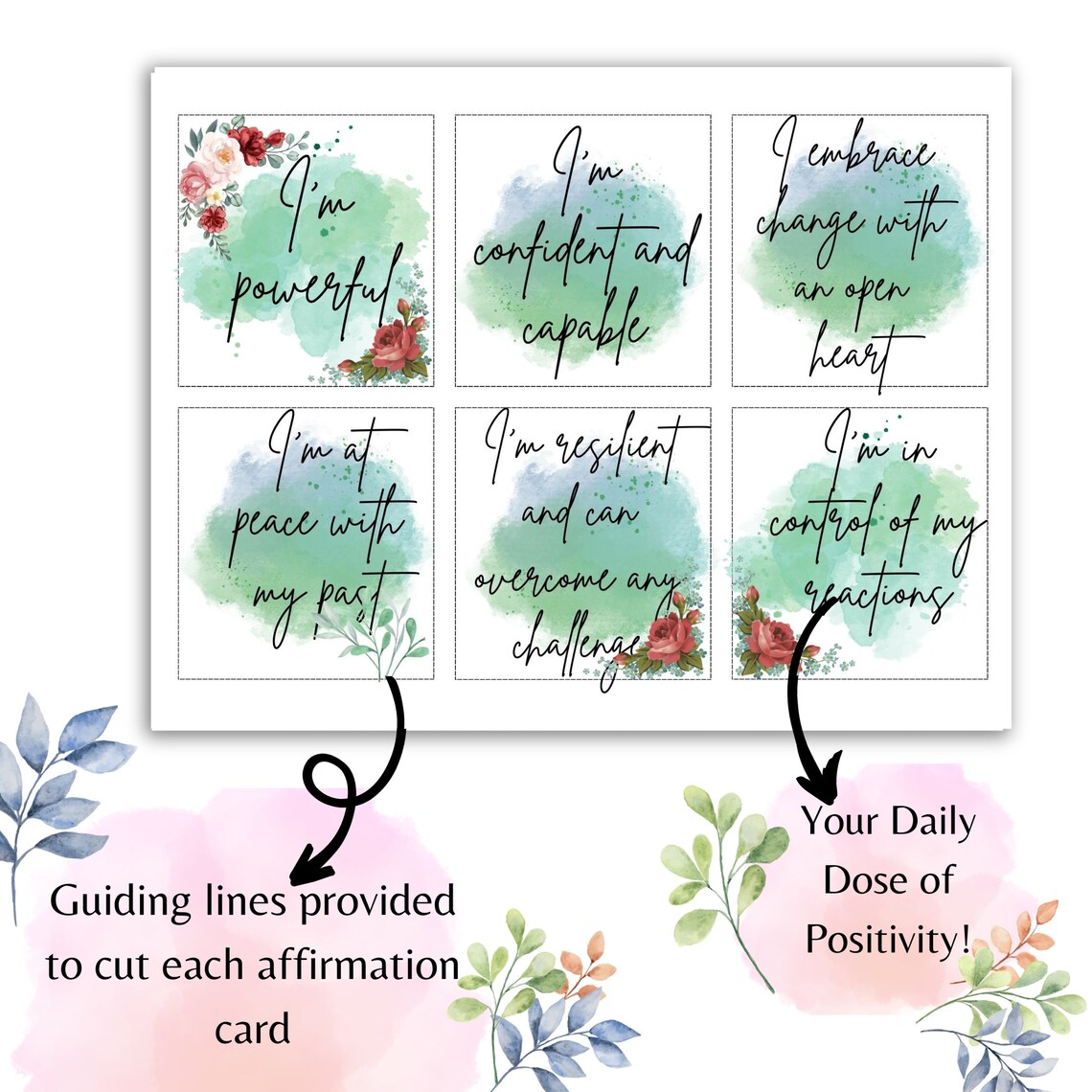 Printable Affirmation Cards, Printable Daily Affirmations, Positive ...