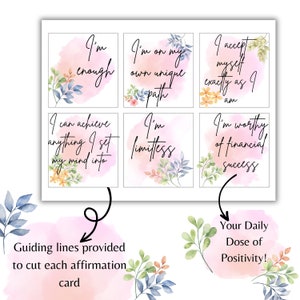 Affirmation Station Cards, Positive Quote Flash Cards, Affirmations ...