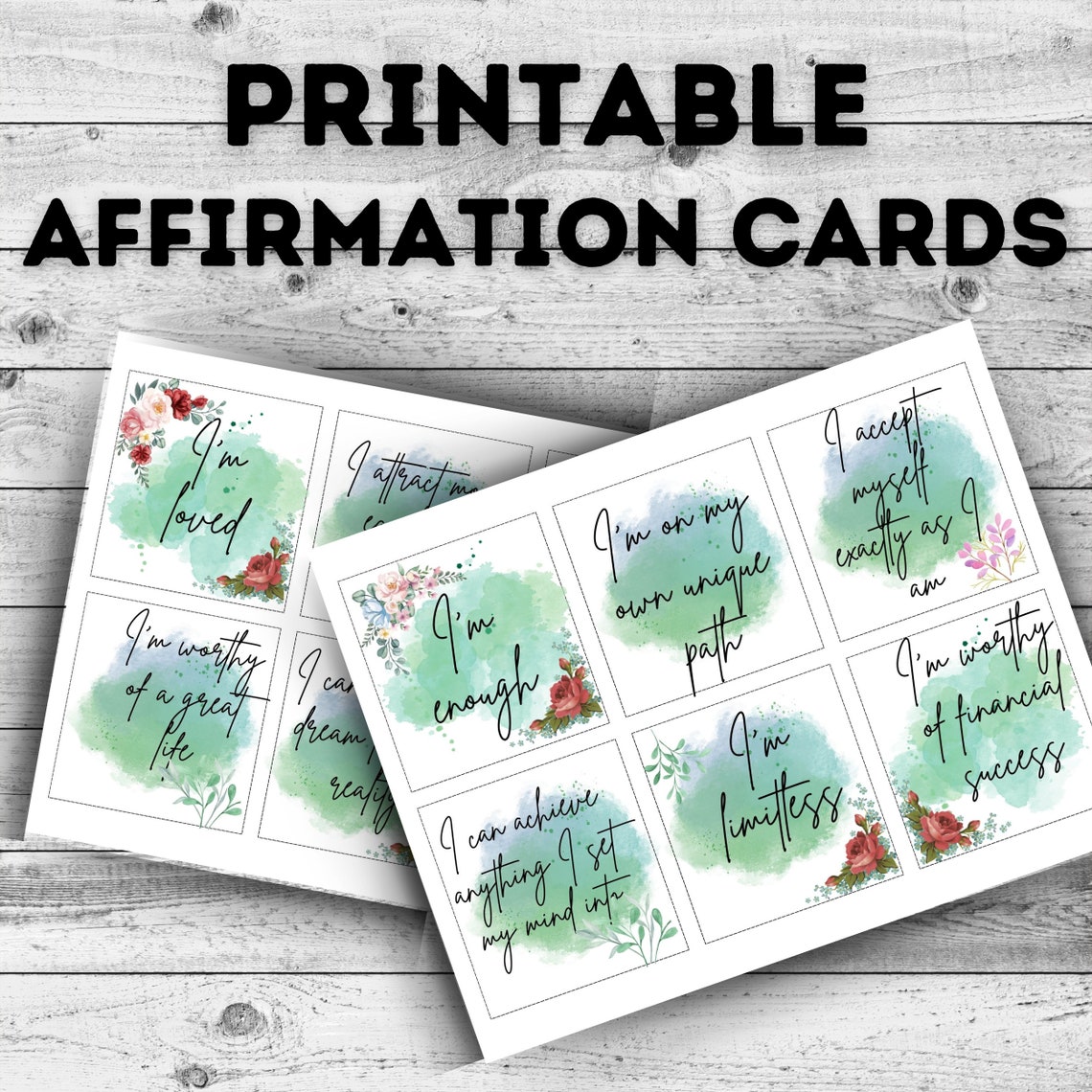 Printable Affirmation Cards, Printable Daily Affirmations, Positive ...