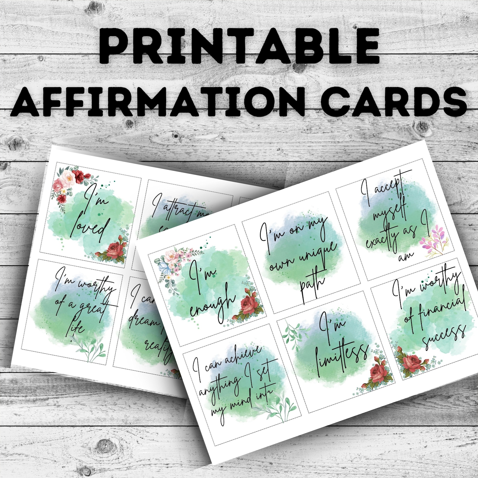 Printable Affirmation Cards, Printable Daily Affirmations, Positive ...