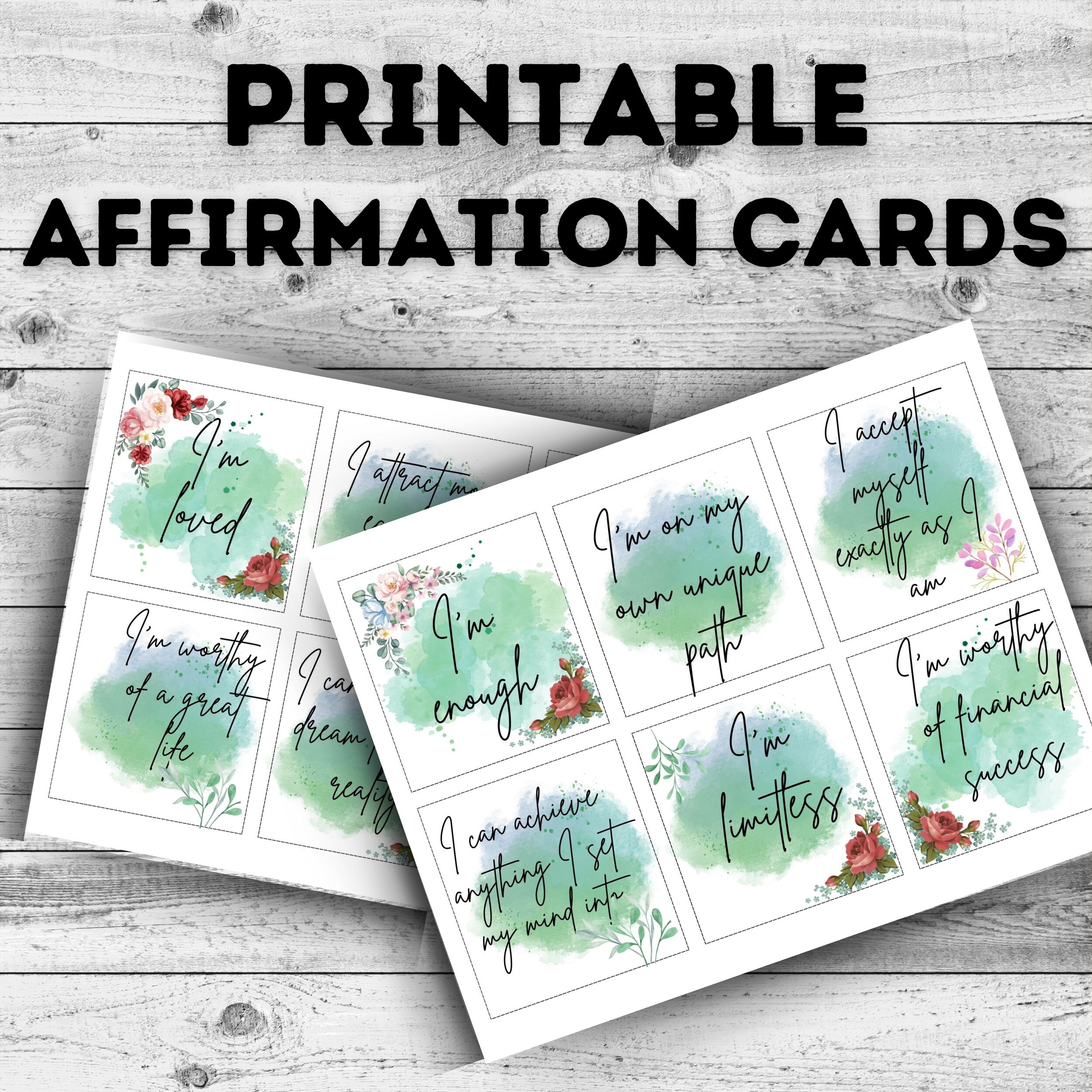 Printable Affirmation Cards Printable Daily Affirmations - Etsy