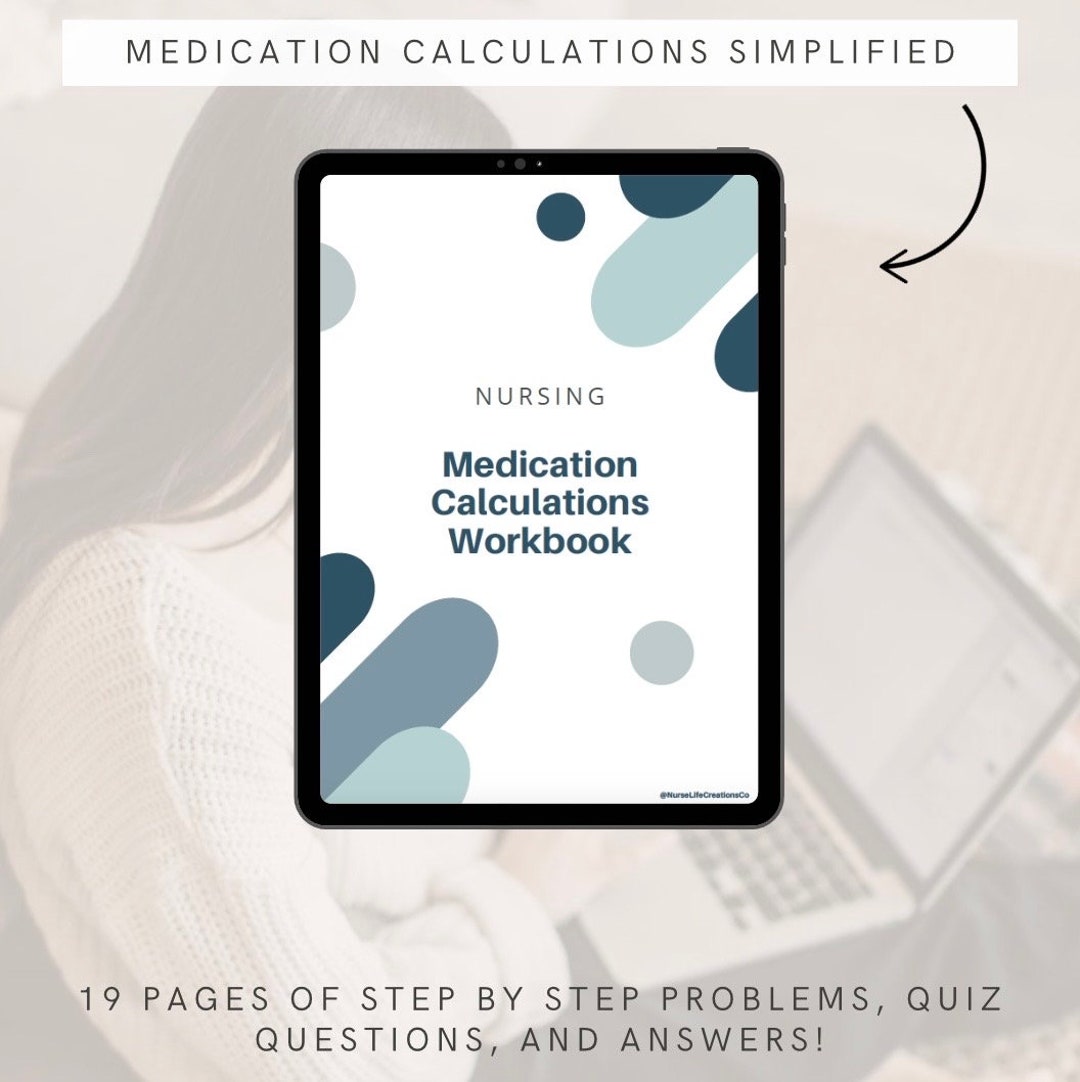 Medication Calculations Workbook - Etsy