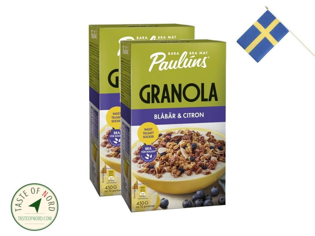 PAULÚNS Blåbär Citron Granola 2x450g - Etsy
