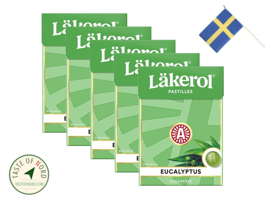 5x LÄKEROL Eucalyptus Big Pack Halstablett 75g Pastilles - Etsy