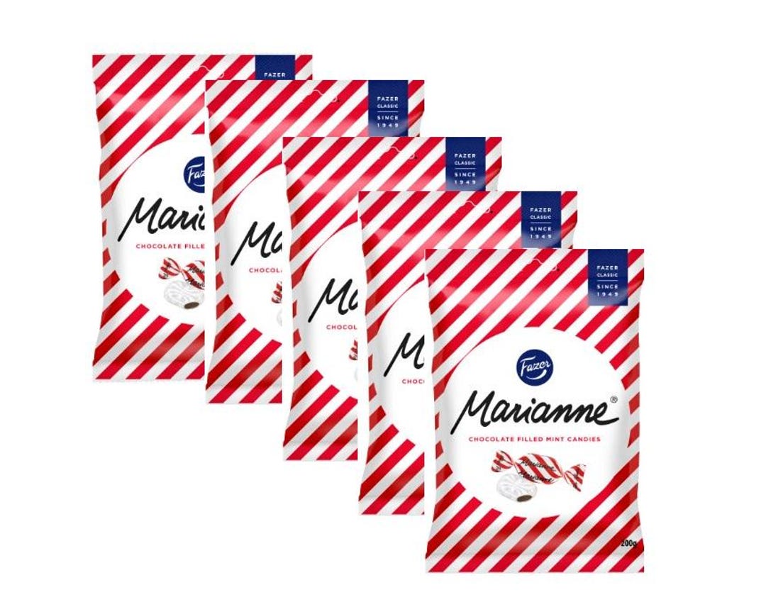 5x Fazer Marianne Chocolate Mint Candy 200g, Nordic Candy, Godis, Fika ...