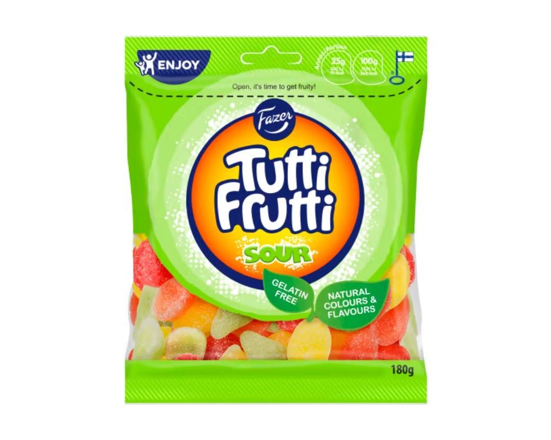 Tutti Frutti Sour 180g, Fazer, Fruit Candy, Godis, Candies - Etsy
