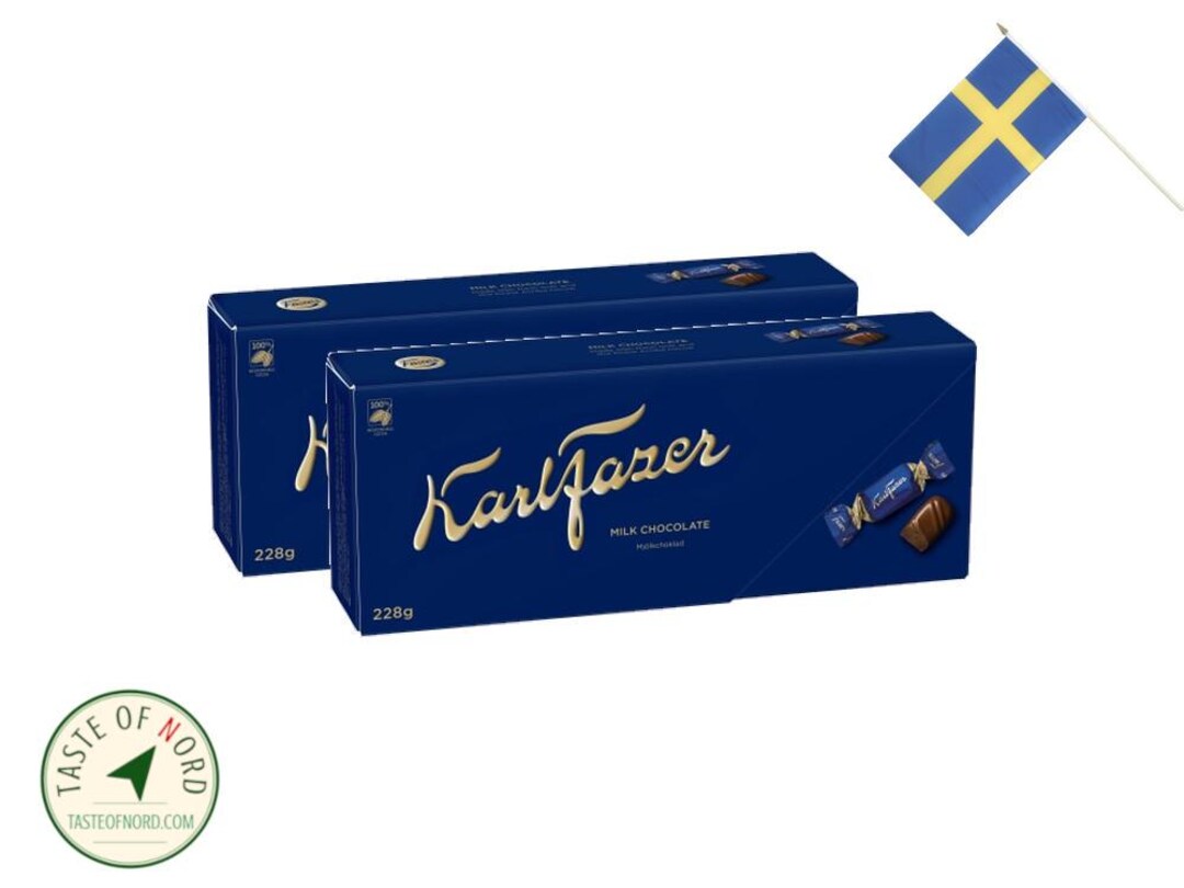 FAZER Karl Fazer Swedish Milk Chocolate - 2x 228g - Etsy
