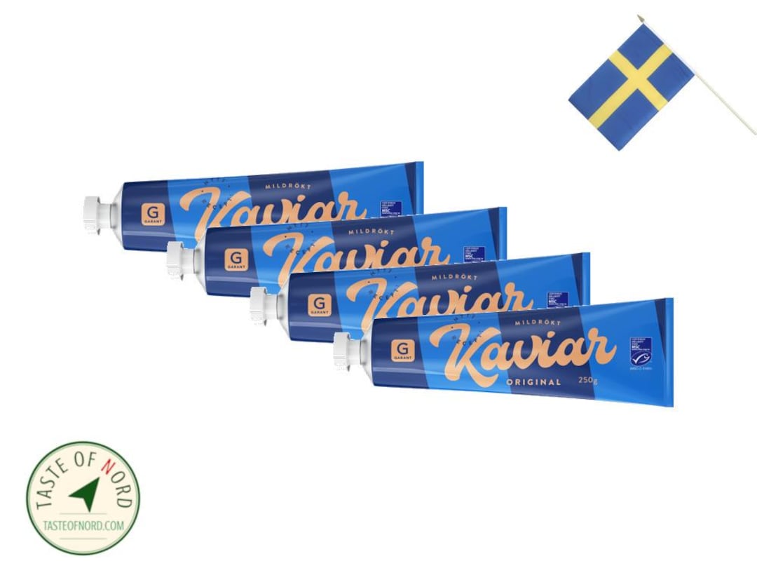 GARANT Swedish Caviar: Creamed Smoked Cod Roe Spread (4x250g) - Etsy