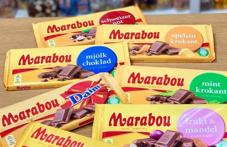 Marabou Swedish Chocolate Bars 160g, Chocolate From Sweden, Marabou Mjölkchoklad, Swedish Fika ...