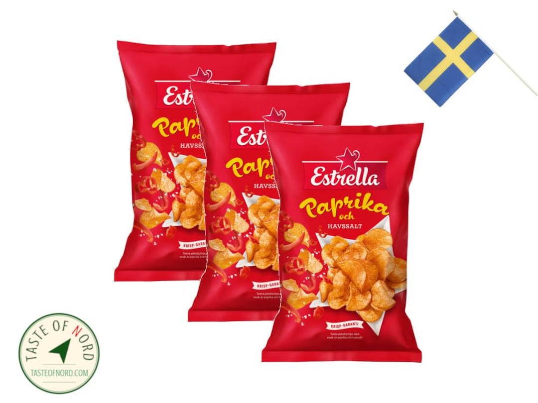 ESTRELLA Chips Paprika Havssalt - 275g X3 - Etsy