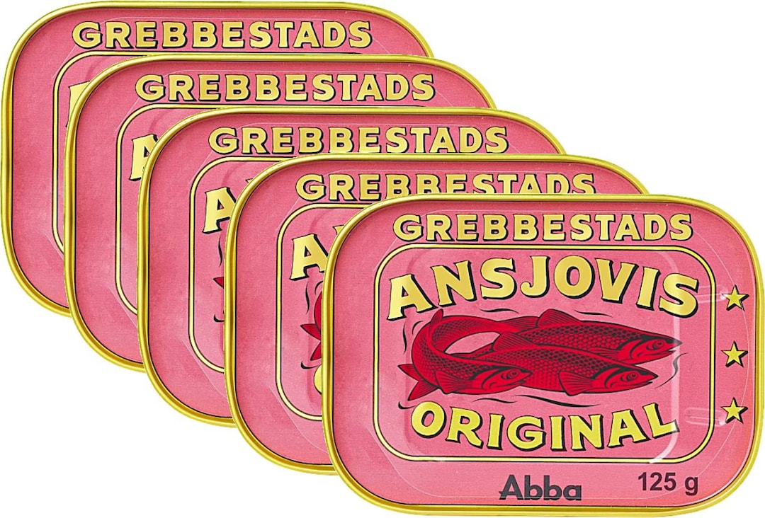 5 Cans Grebbestads Ansjovis Original Abba, 125g – Swedish Anchovy Delicacy - Etsy