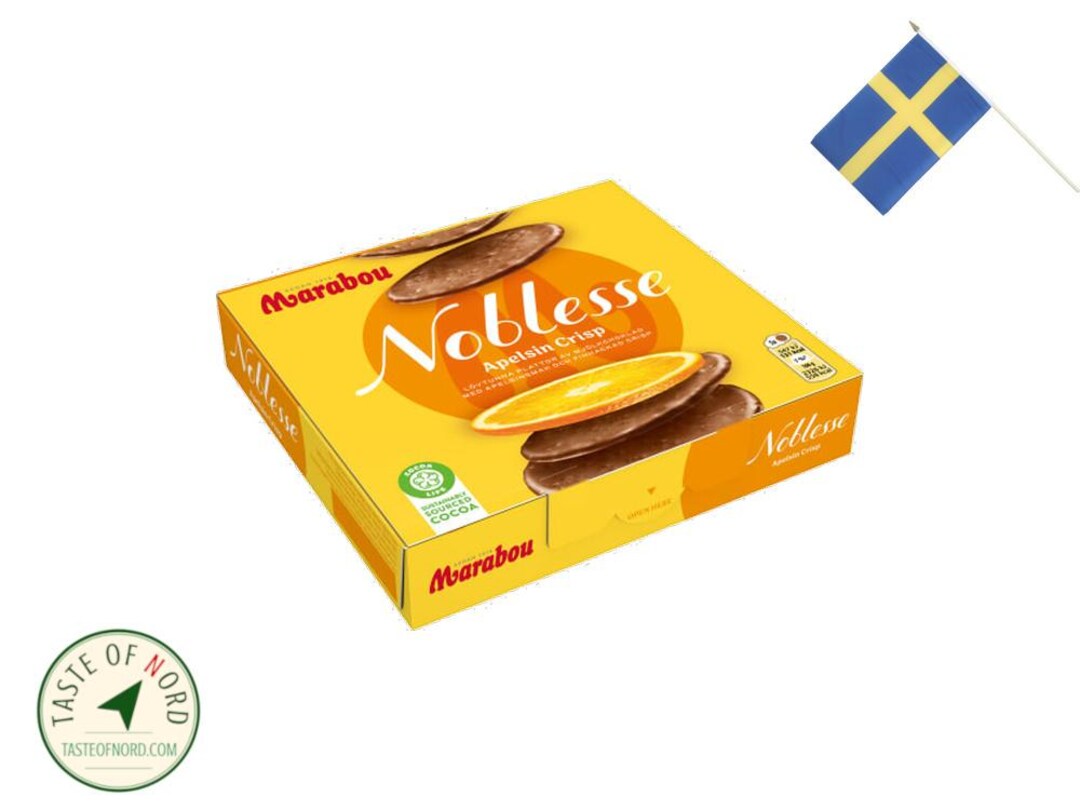 Marabou Noblesse Apelsin: Swedish Orange Crisp Chocolate Discs (150g ...