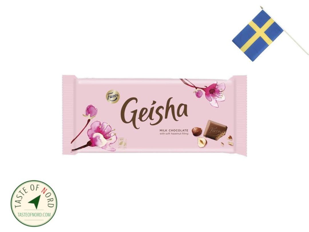 Fazer Geisha Milk Chocolate With Hazelnut Filling 121g - Etsy