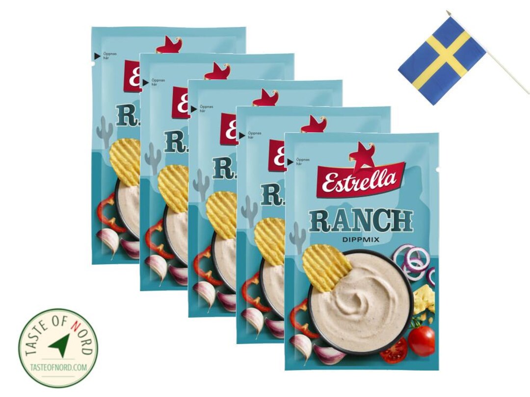 Estrella Dippmix Ranch 24g X5 - Delicious Swedish Dip Mix for Veggie ...