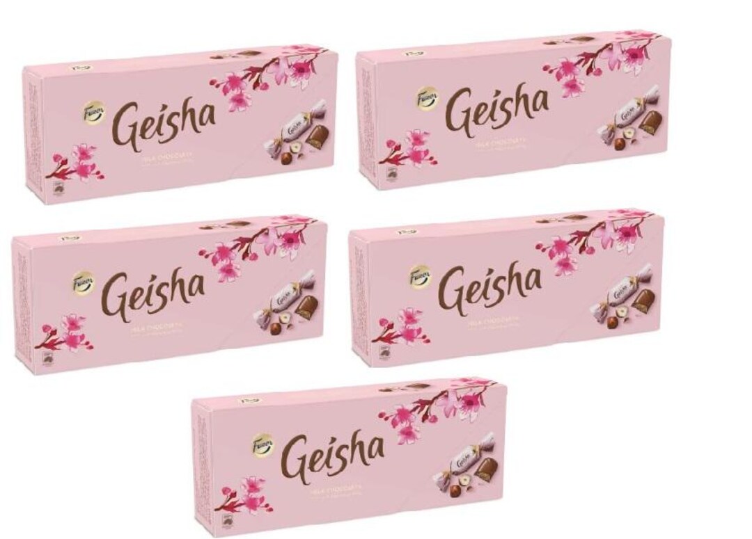 5x Fazer Geisha Box 228g Luxurious Milk Chocolate With Hazelnut Filling, Fika, Godis ...