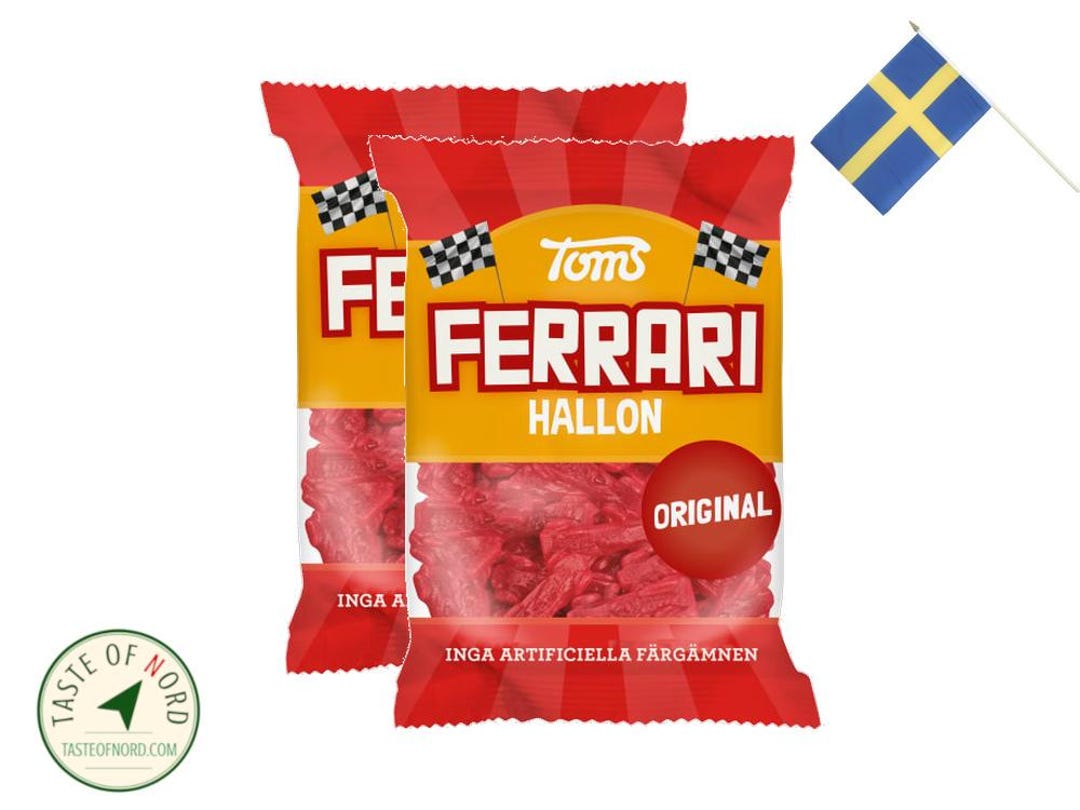 2x TOMS Ferrari Raspberry Gummy Cars, 130g - Etsy