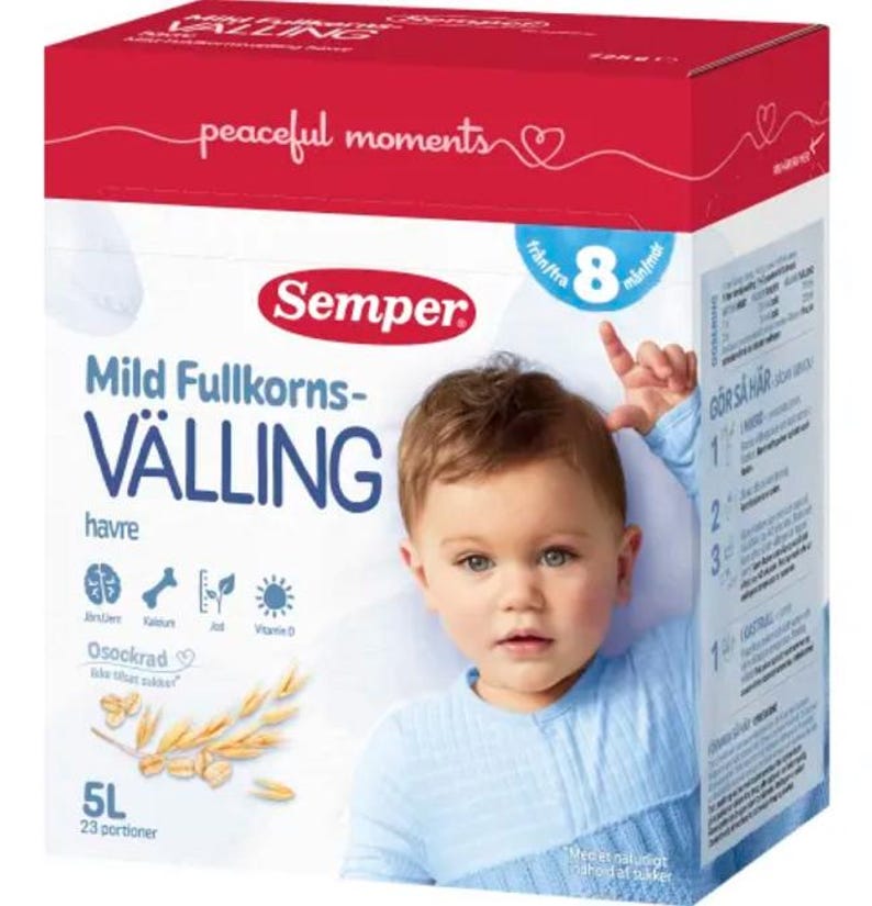 Semper Havrevälling: Mild Oatmeal Gruel for Babies (8+ Months) - Etsy ...