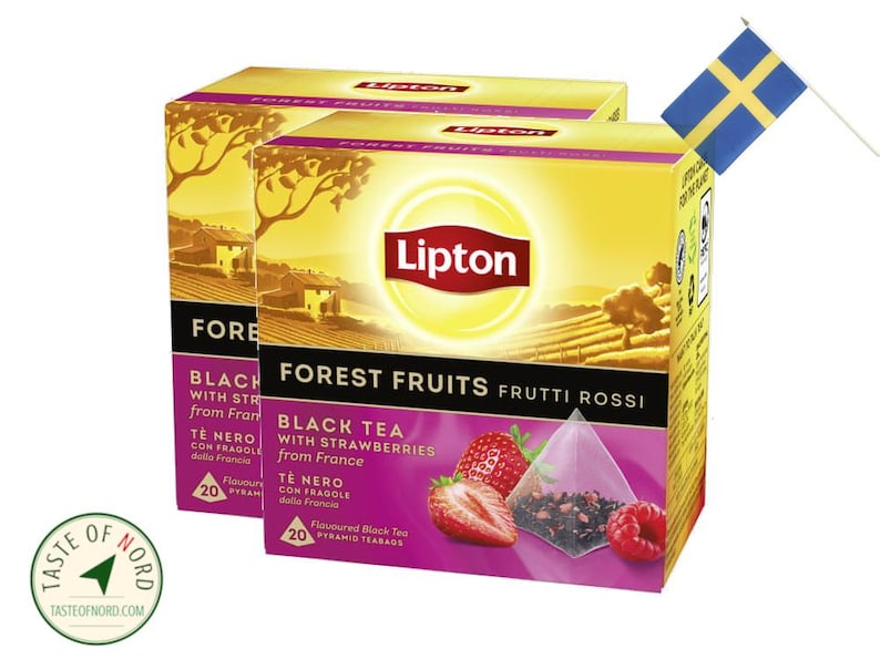 LIPTON Forest Fruit Black Tea Pyramid 20p X2 - Etsy
