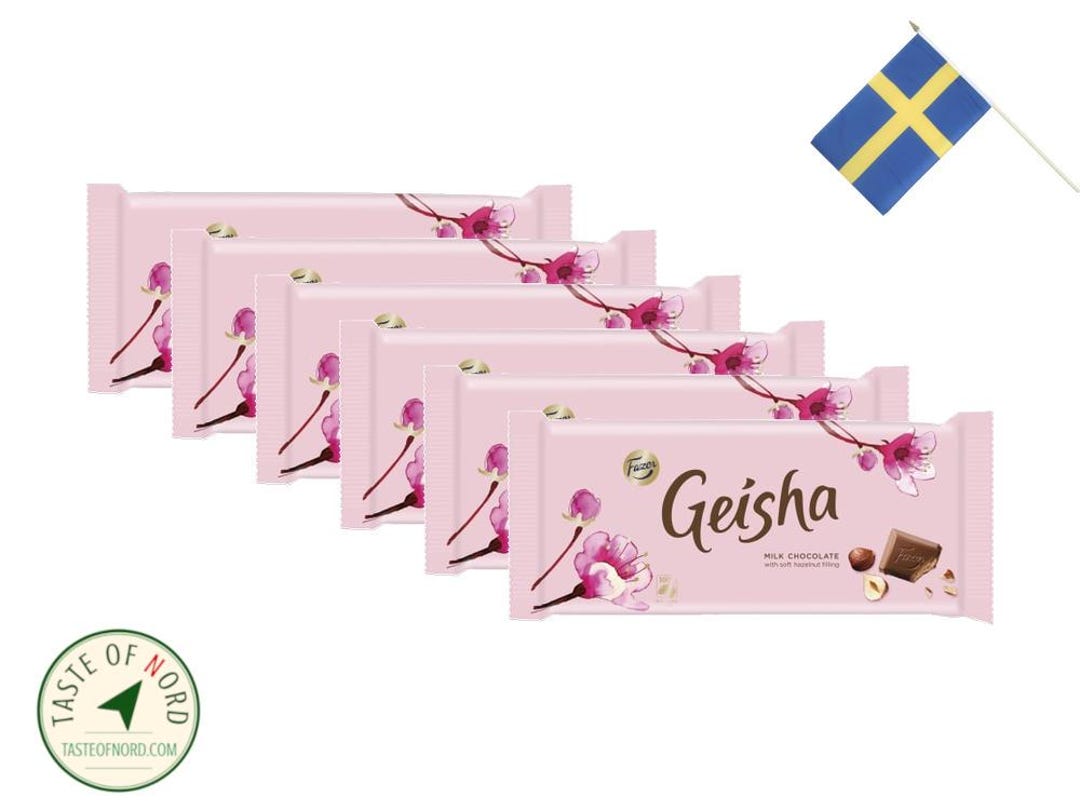 Fazer Geisha Milk Chocolate With Hazelnut Filling 6x 121g - Etsy
