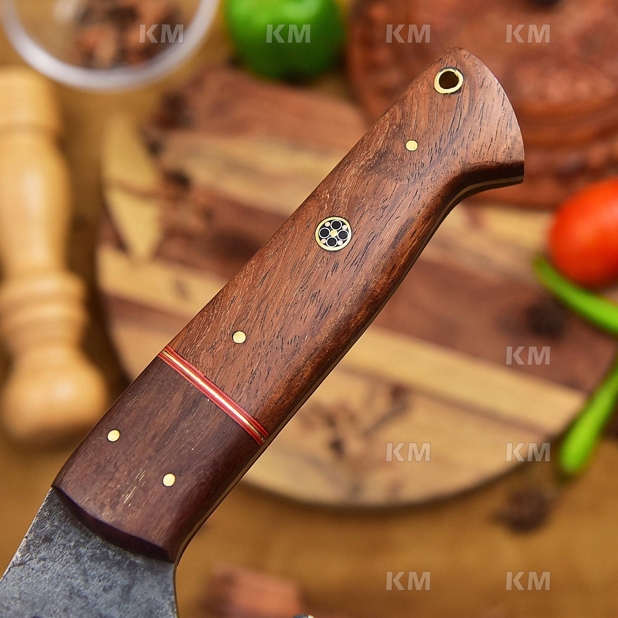 Hand Forged Cleaver Knife Handmade Kitchen Chef Meat Slicing Cleaver ...