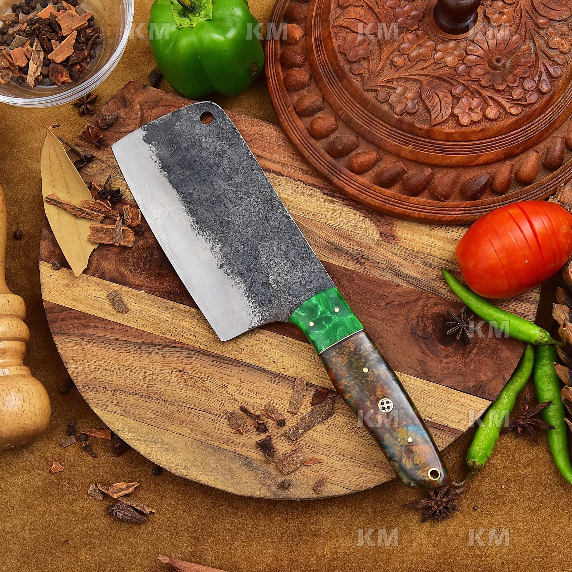 Outdoor Cooking Cleaver Handmade Kitchen Veggies Cleaver Meat - Etsy
