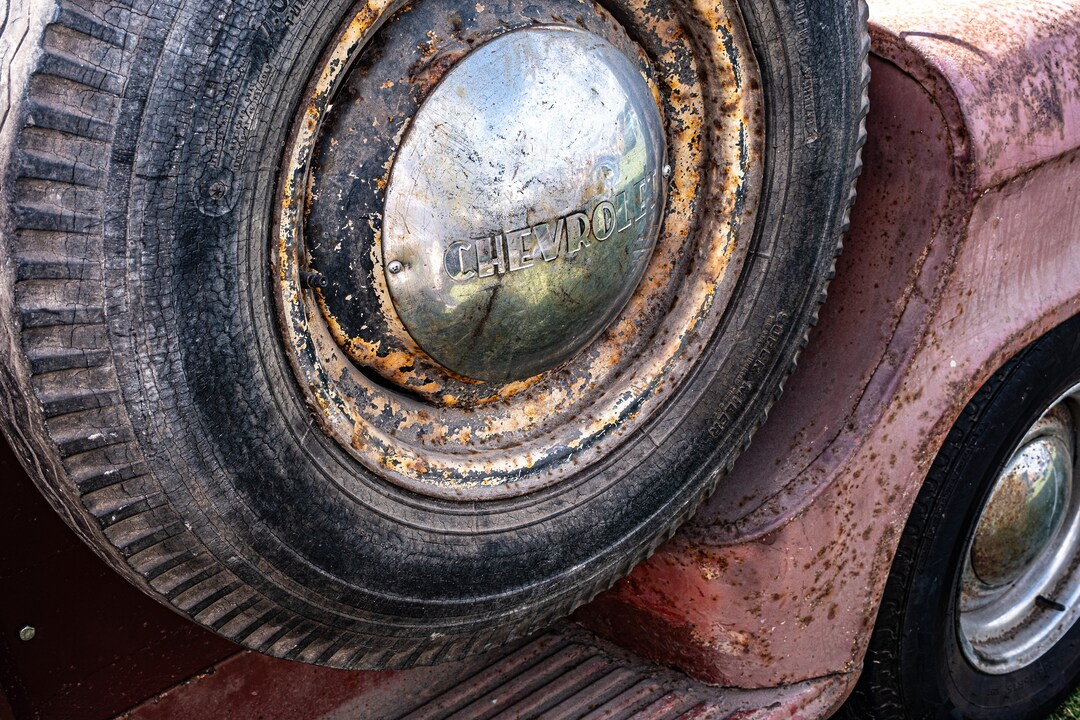 Rusting Chevrolet Truck Wheel, High Resolution Digital File for ...