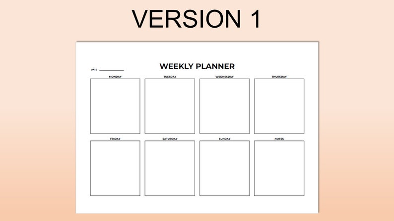 Printable Weekly Planner Weekly Organizer Log Minimum Weekly Schedule ...