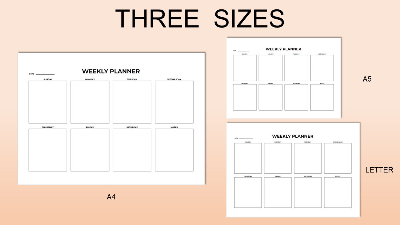 Printable Weekly Planner Weekly Organizer Log Minimum Weekly Schedule ...