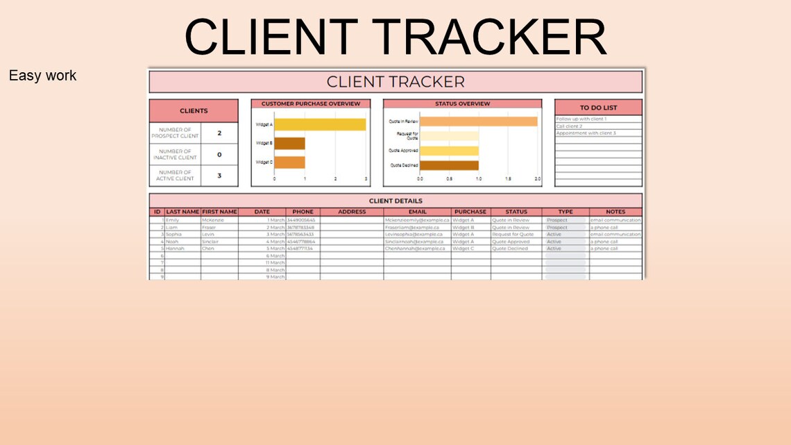 Client Tracker | CRM Customer | Client Sheet | Google Spreadsheets ...