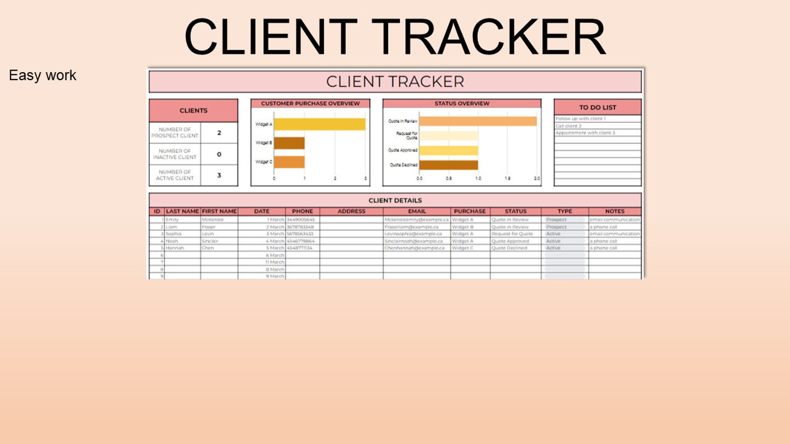 Client Tracker | CRM Customer | Client Sheet | Google Spreadsheets ...