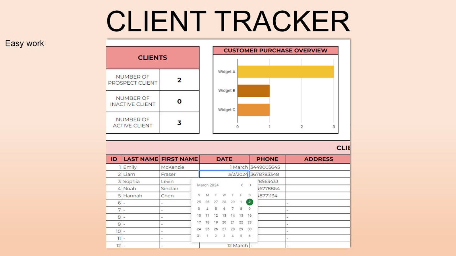 Client Tracker | CRM Customer | Client Sheet | Google Spreadsheets ...