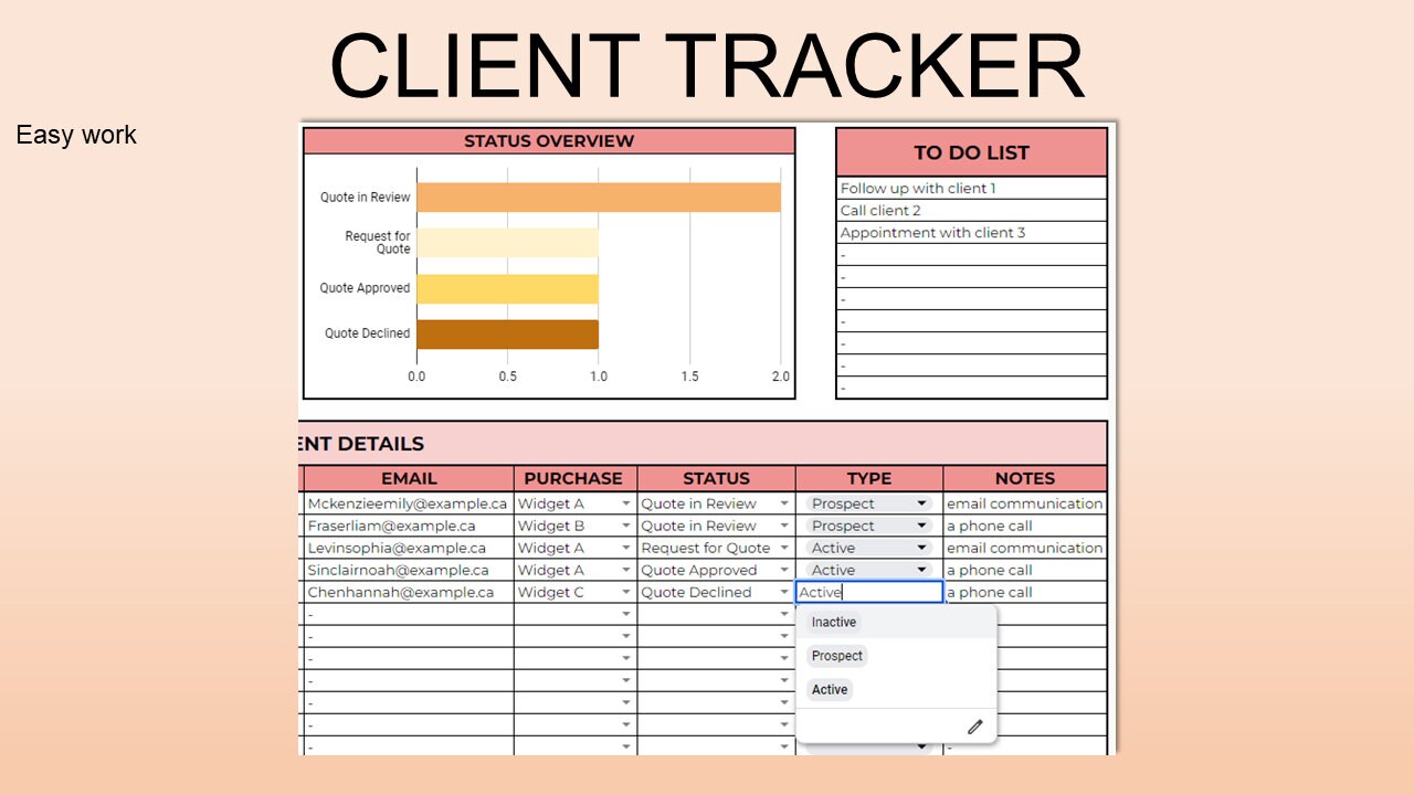 Client Tracker | CRM Customer | Client Sheet | Google Spreadsheets ...