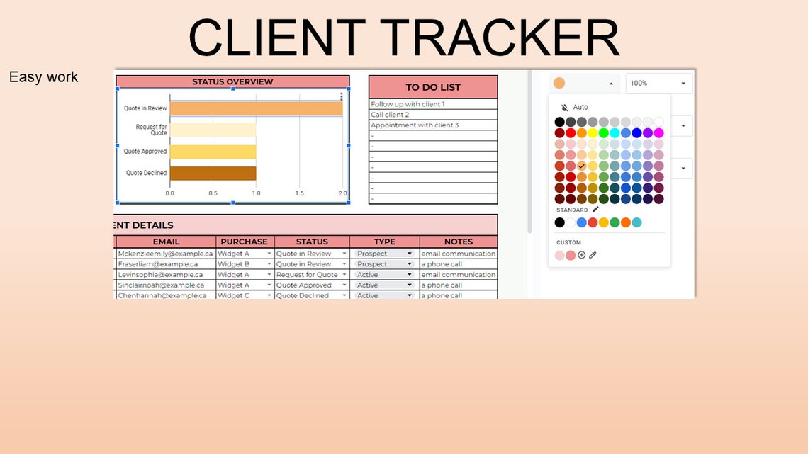 Client Tracker | CRM Customer | Client Sheet | Google Spreadsheets ...