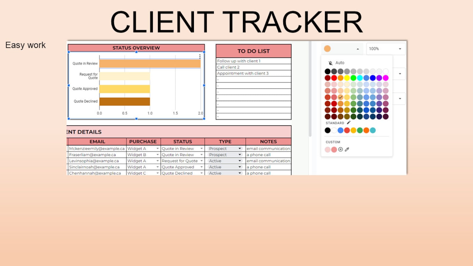 Client Tracker | CRM Customer | Client Sheet | Google Spreadsheets ...