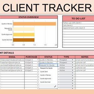 Client Tracker | CRM Customer | Client Sheet | Google Spreadsheets ...