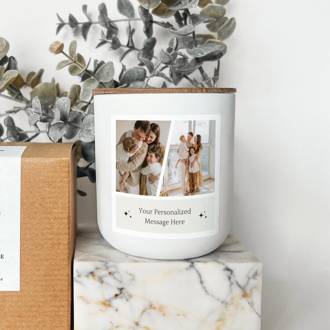 Custom Photo Candle, Personalized Picture Candle Gift Box, Soy Wax ...