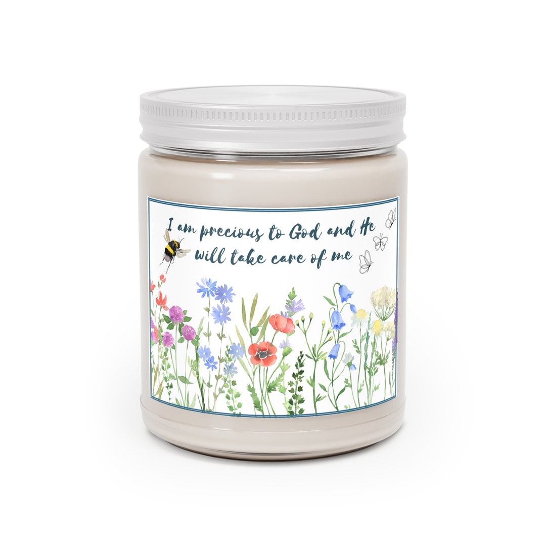 9oz Scented Soy Candle, Gift for Friend, Garden Girl Gift, Faith Based ...