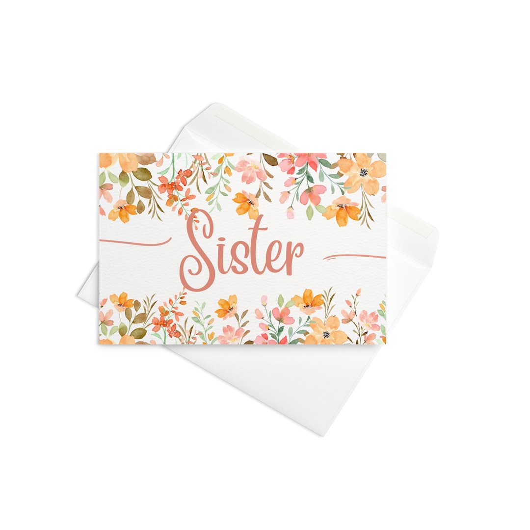 Sister Greeting Card - Sister Birthday Card - Best Sister Card - Happy ...