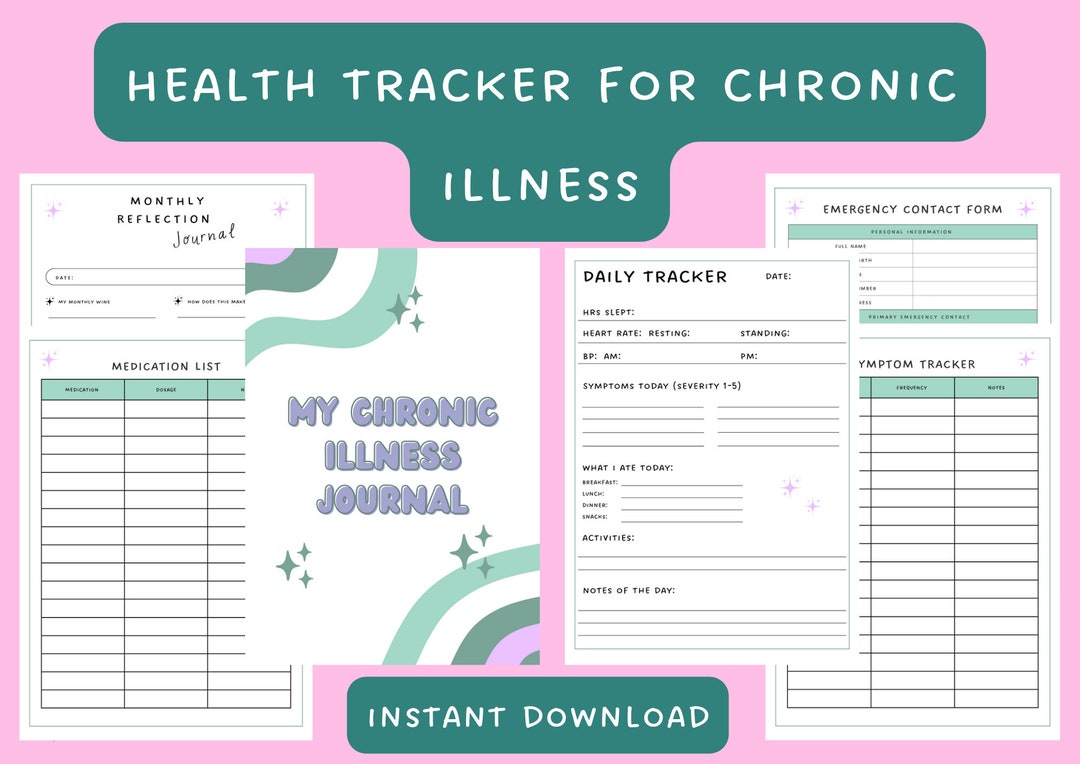 Chronic Illness Tracker Printable, POTS, Spoonie, Medical Information ...