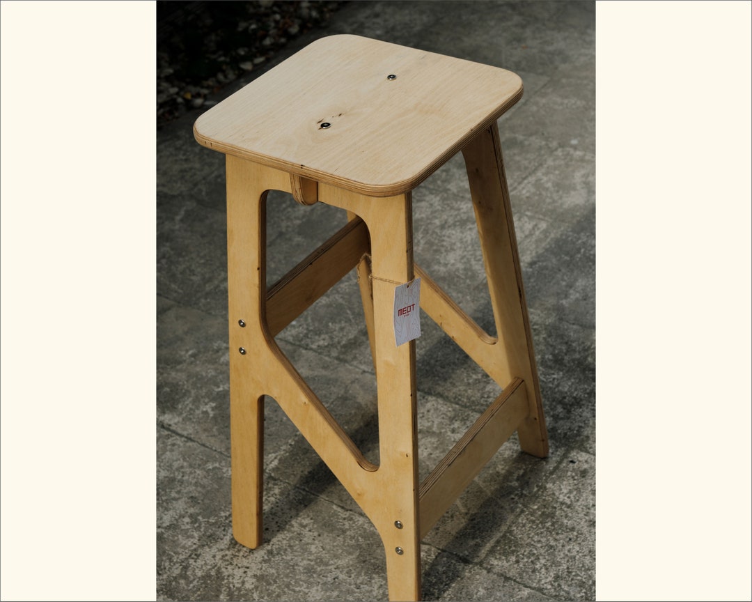 Bar Stool Minimalist Stool Hardwood Furniture Plywood - Etsy
