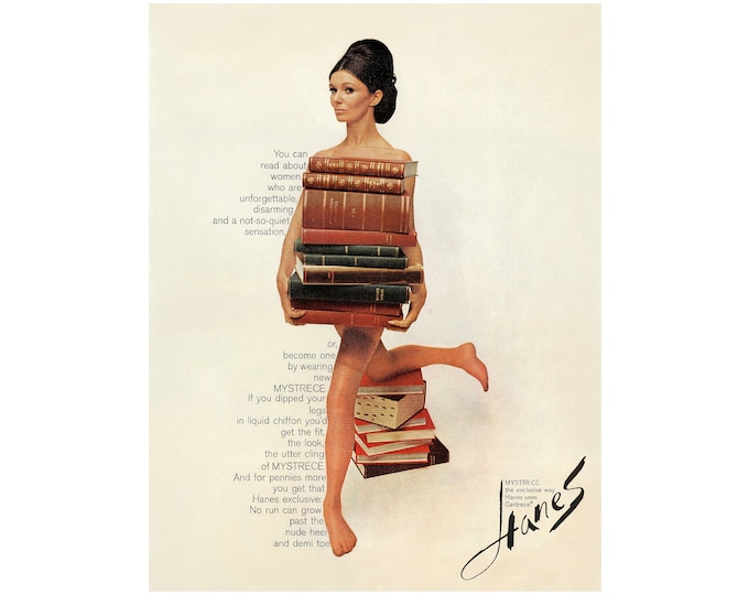 RETRO FASHION AD, Retro Risque Ad, Mid-century Poster Kitsch Retro Wall ...