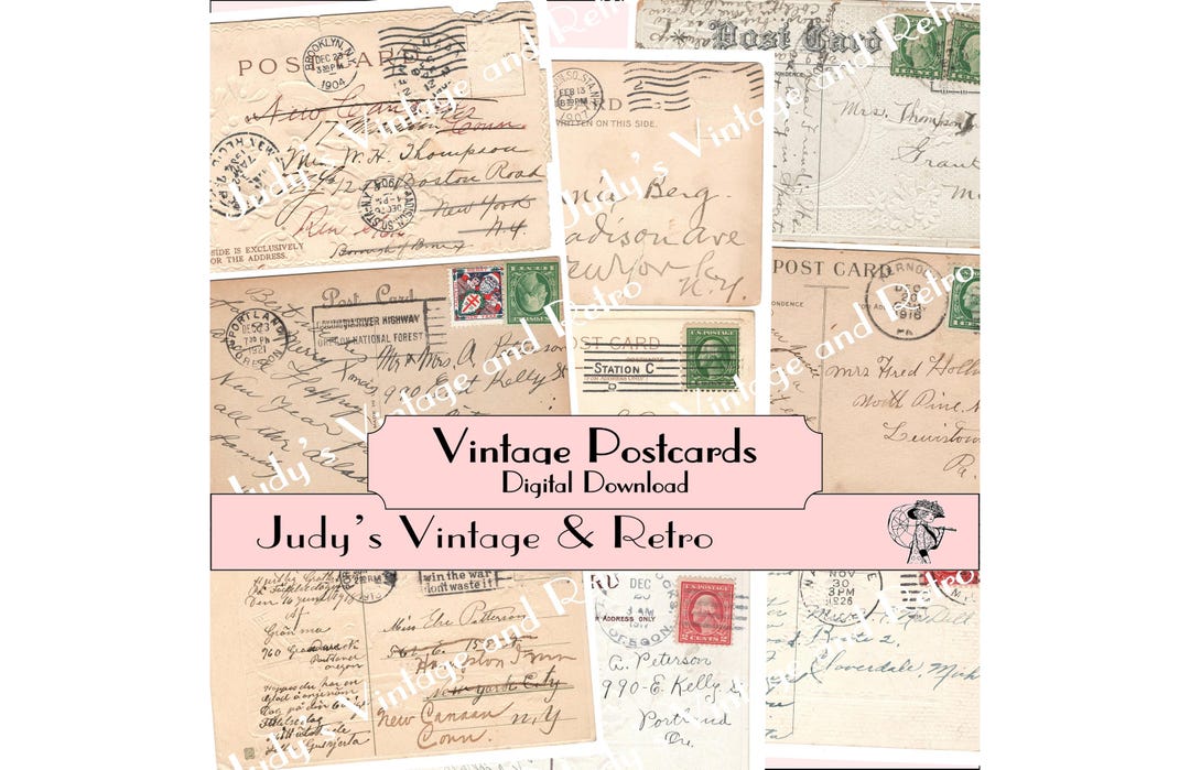 Vintage Antique Handwritten Postcards 1904-1926 – Printable Ephemera ...