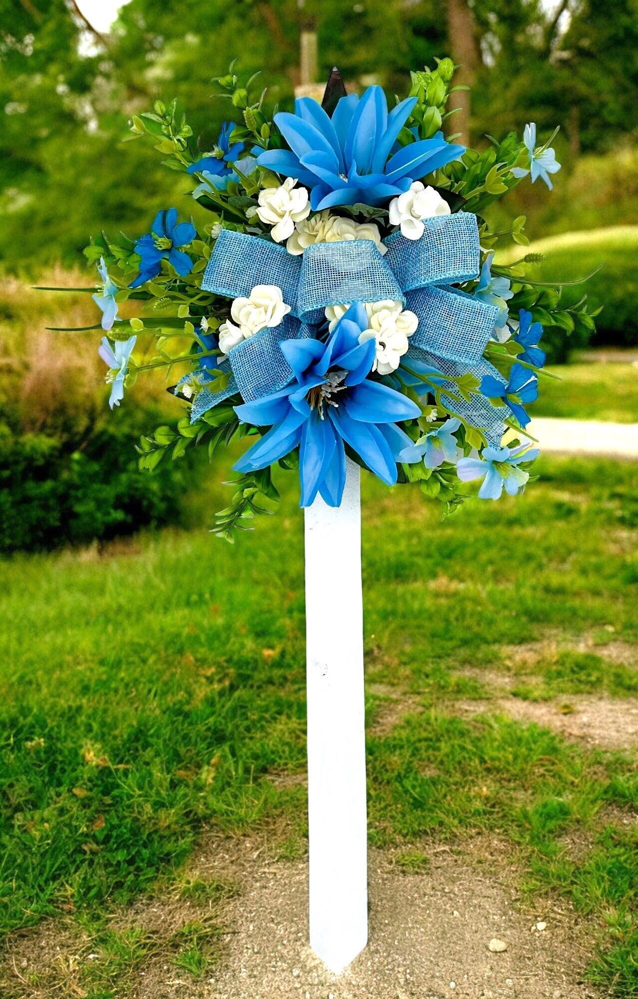 Cemetery Cross, White Cross, Cemetery Flowers, Cross for Cemetery ...